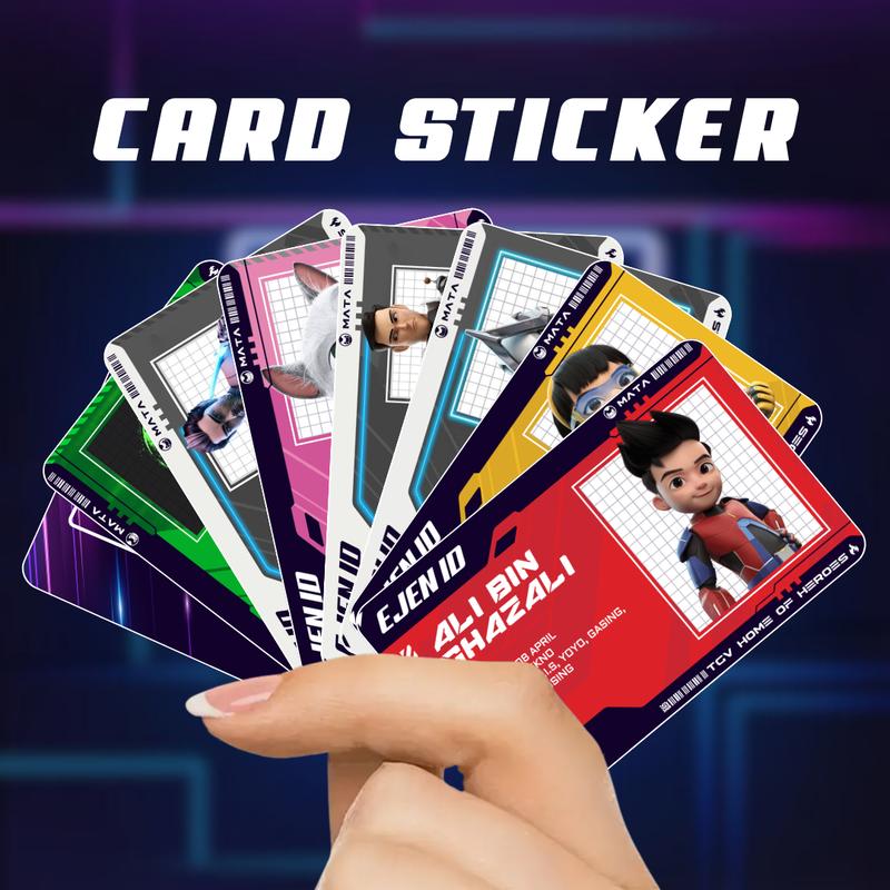 Ejen Ali ID Card Skin Sticker - Touch n Go / TNG / NFC / Stiker Penutup ...