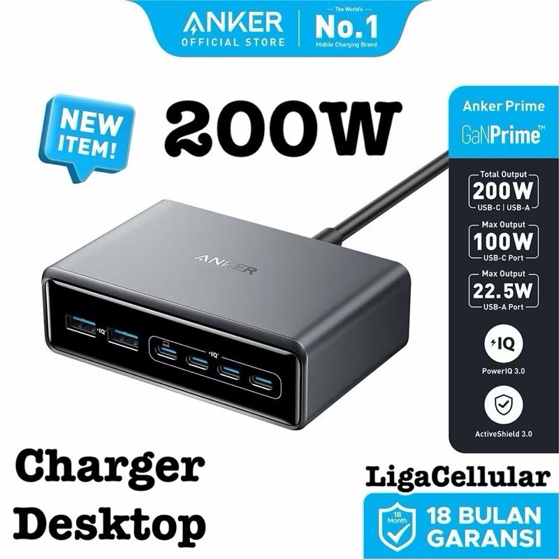 Anker Prime 200W Charger Desktop Fast Charging Station 6-Port Type C ...