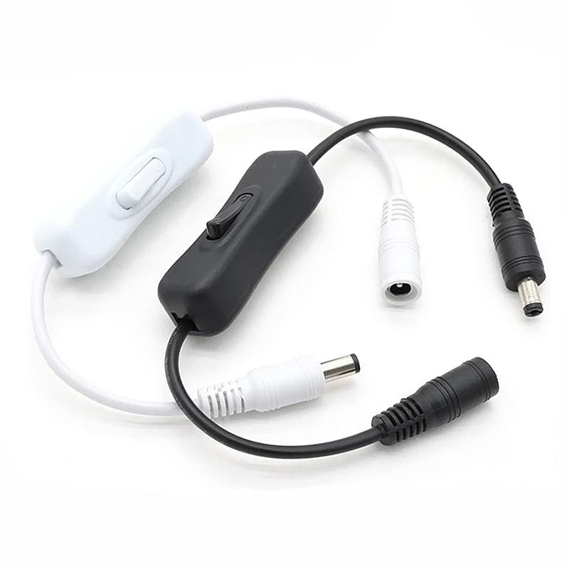 5.5Mm X 2.1Mm Dc Power Plug Extension Cord With On/Off Switch Male To ...