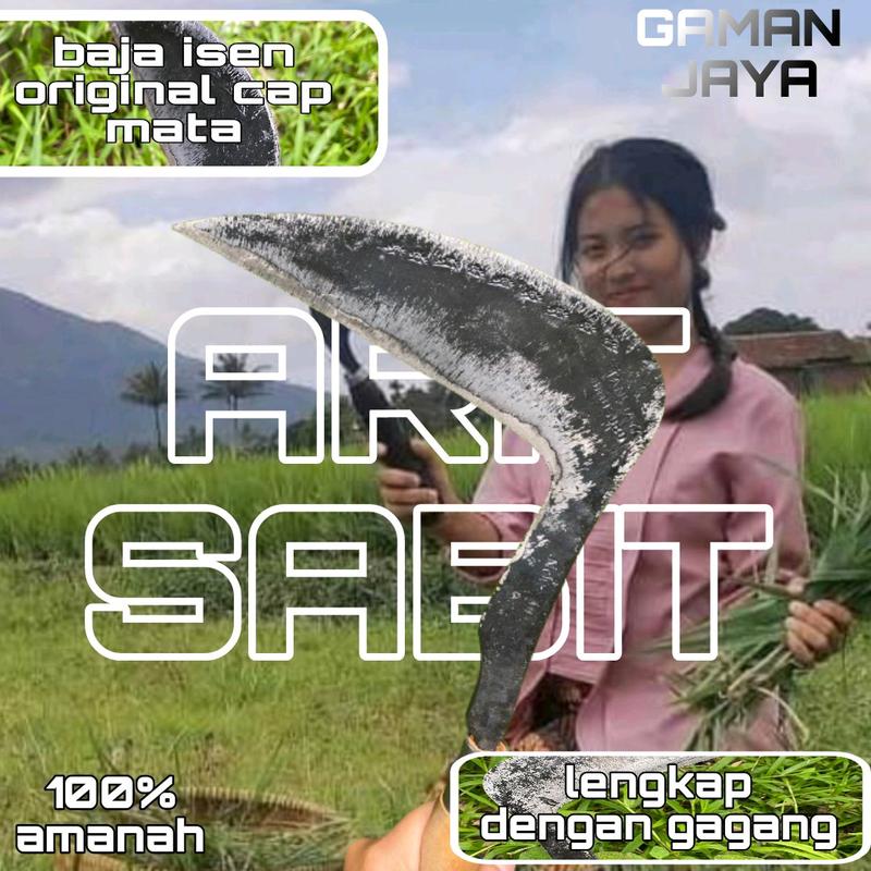 Arit sabit pemotong rumput/padi baja Isen original cap mata asli - Shop ...