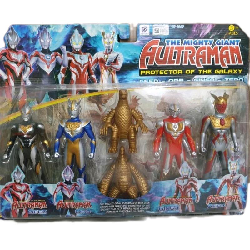 mainan figur robot ultraman 4 pcs dan monster 2 pcs / mainan - Shop ...