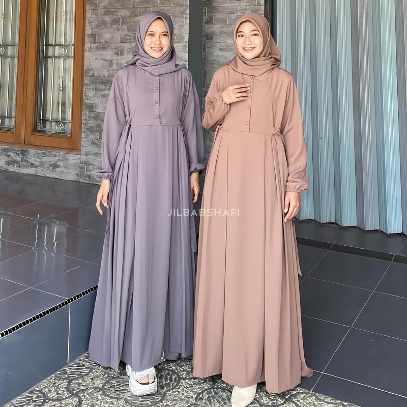 GAMIS TIARA WOLFIS RAYON CRINKLE JILBABSHAFI - Shop | Tokopedia