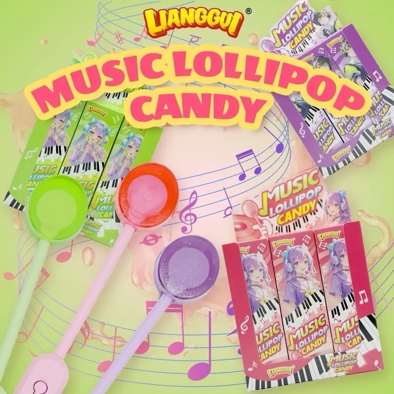 "Lianggui lolipop music HALAL-snack music anak (Stoberry,Anggur,Apel ...