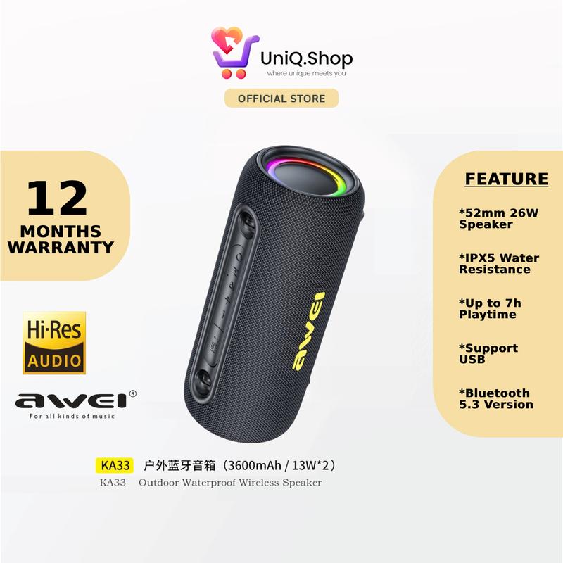 AWEI 26W Wireless Bluetooth Outdoor Speaker | KA8 KA33 Y788 Water Proof ...
