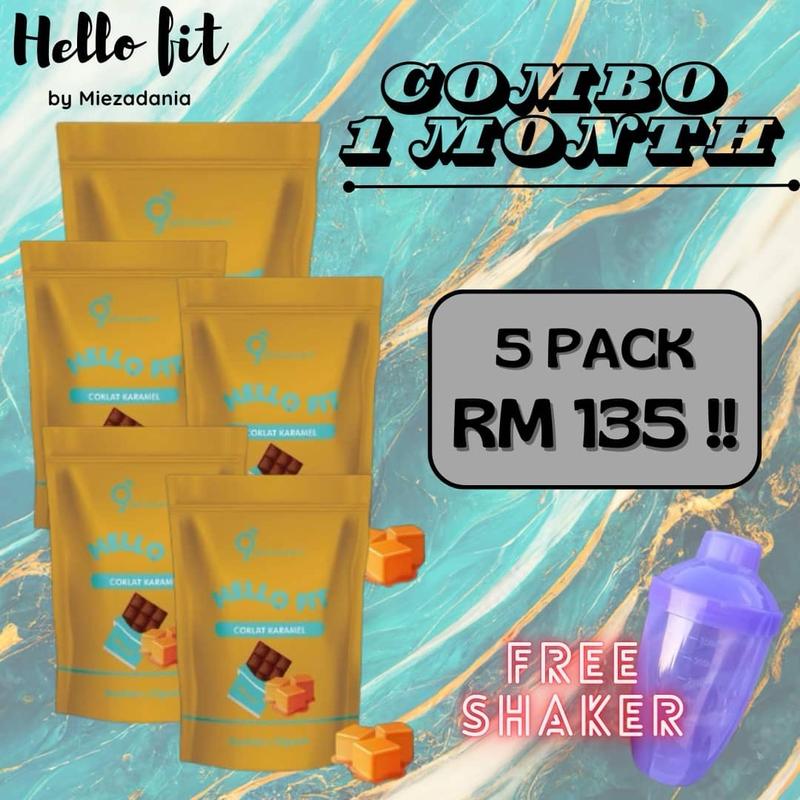 COMBO 5 PACK HELLOFIT coklat karamel ORIGINAL HQ - TikTok Shop Malaysia