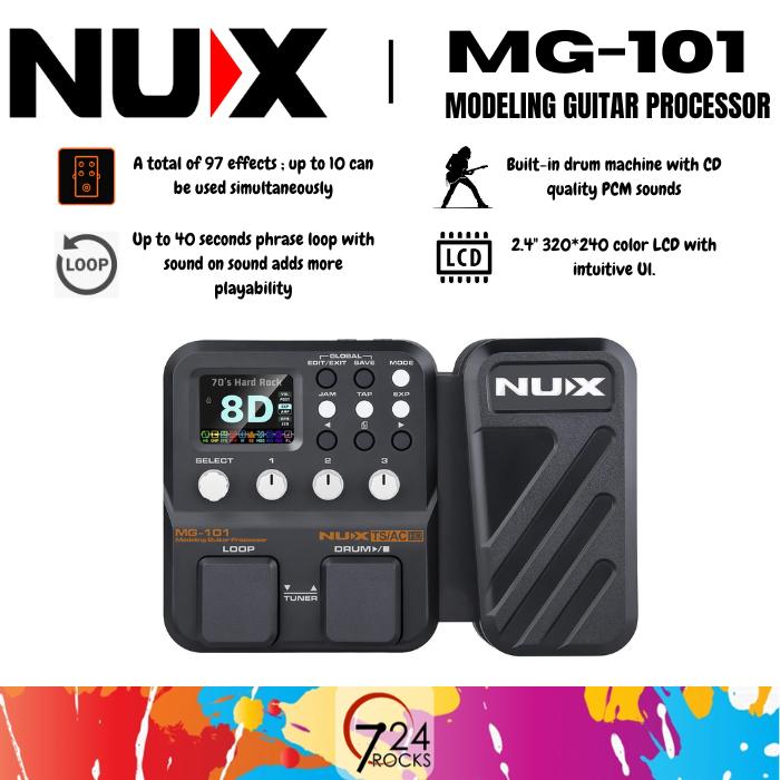 NUX Pedal Nux MG-101 Modeling Guitar Processor Multi-Effects - TikTok ...