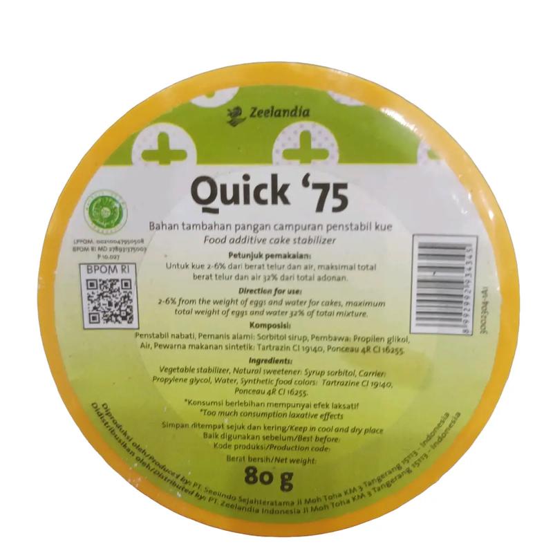 Zeelandia Quick 75 Cake Elmusifier Pengelmusi Kue 80 Gram - Shop ...