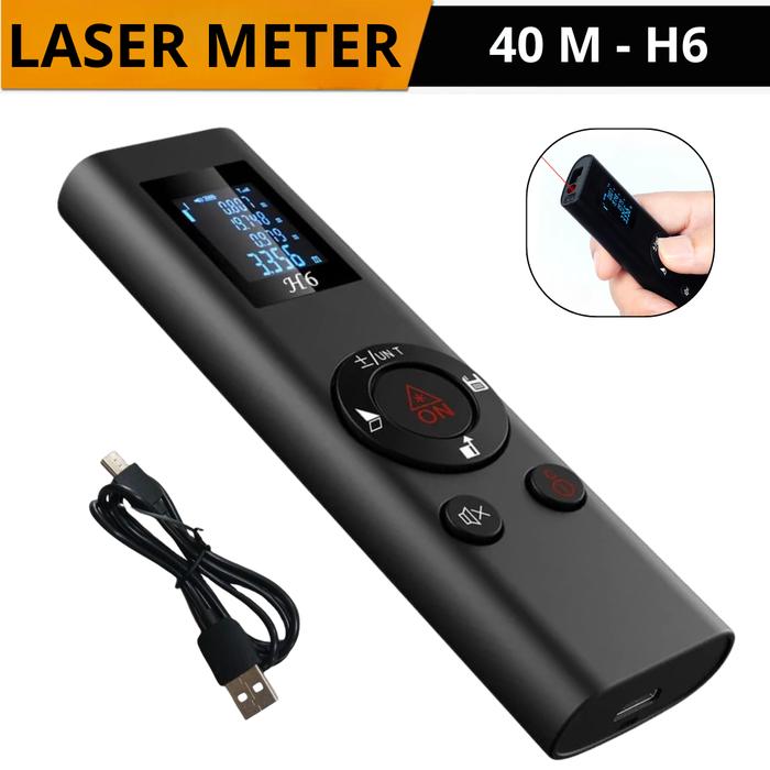 Jual Meteran laser digital 40 meter laser distance alat ukur jarak H6 ...