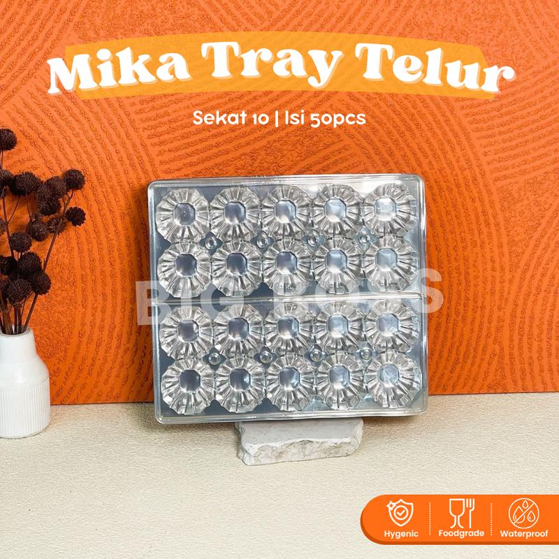 [PACK] Mika Tray Telur 10 Butir TANPA Pengunci Bening Transparan / Mika ...