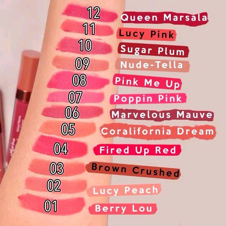 MARINA GLOW READY VELVET MATEE LIP CREAM Lipcream Lipstick Waterproof ...