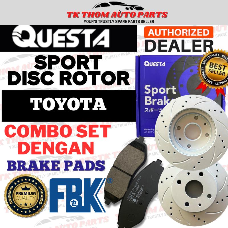 [ TOYOTA ] CAKERA BREK QUESTA SUKAN + BREK PAD FBK / QUESTA SPORT ...