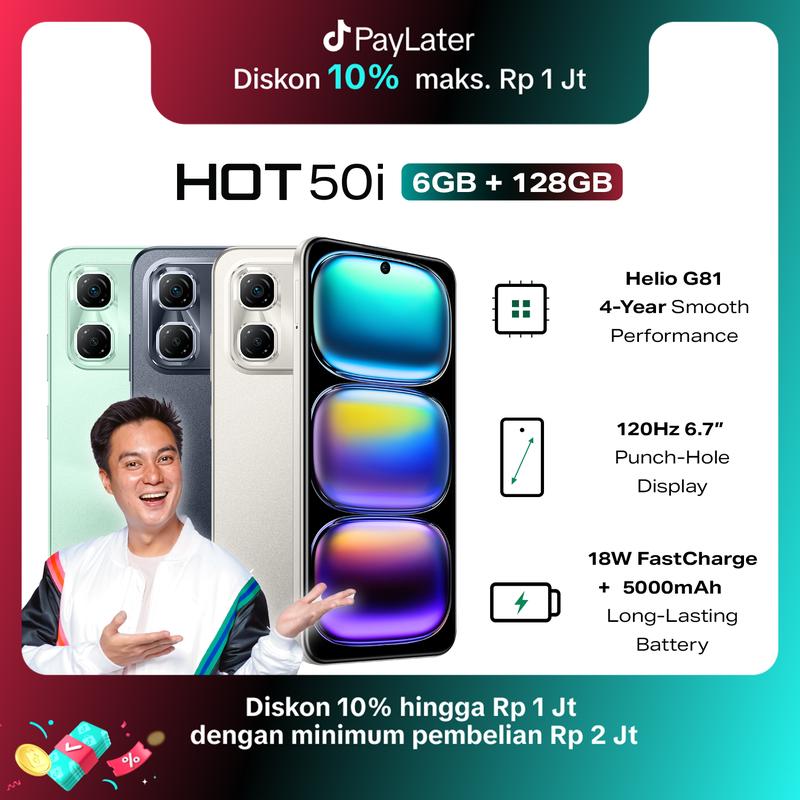 Infinix Hot 50i 6/128GB (BOSQUEMANTAP) - Up to 12GB Extended - Shop ...