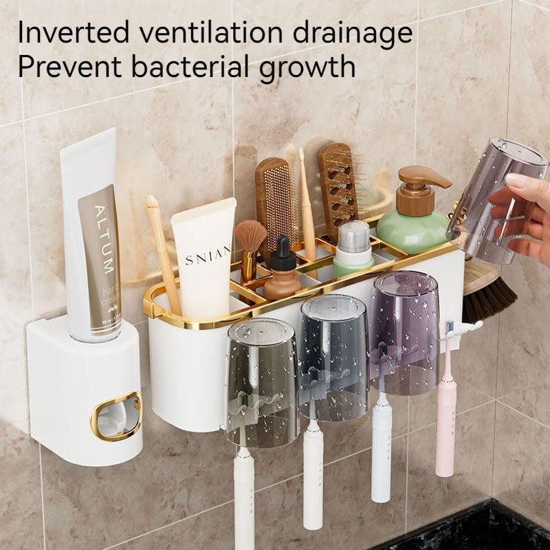 【Alpha Borong】Toothbrush Holder Toothpaste Squeezer Shaver Dispenser ...