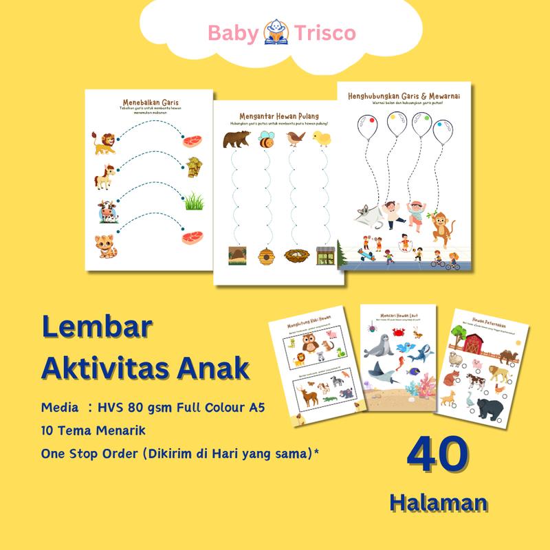 Baby Trisco Lembar Aktivitas Anak PAUD TK 40 Lembar Full Colour - Shop ...