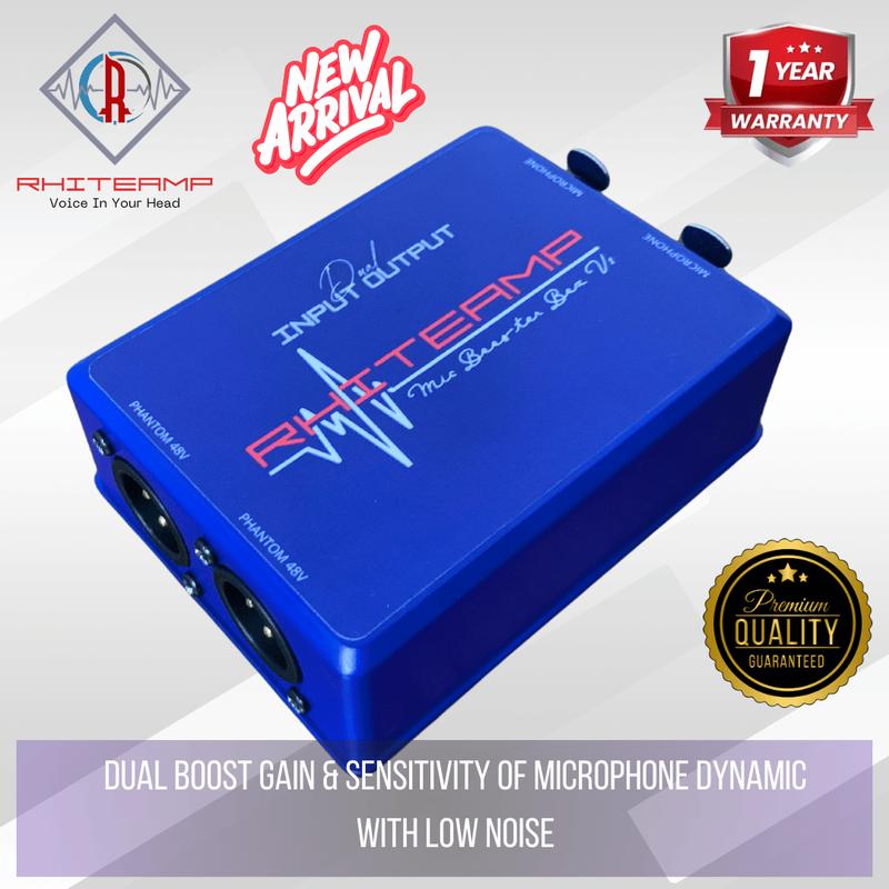 Rhiteamp Mic Booster Box V1 dual input output penguat microphone - Shop ...