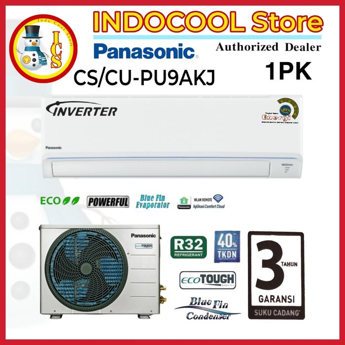Promo Panasonic AC Inverter 1 PK PU09 CS/CU-PU9AKJ 8530 BTU/h ECO Mode ...
