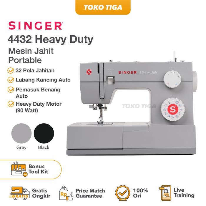 Jual Mesin Jahit SINGER 4432 Heavy Duty + BONUS (Portable Multifungsi ...