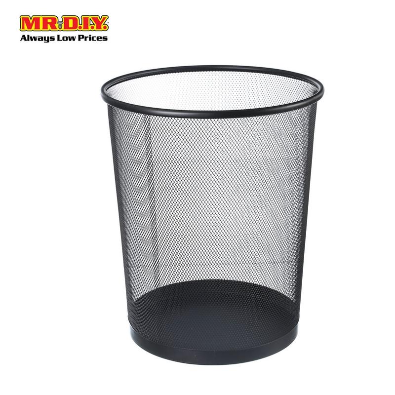 (MR.DIY) Tong Sampah Besar LD01-158/159 Hitam Berjaring Silinder ...