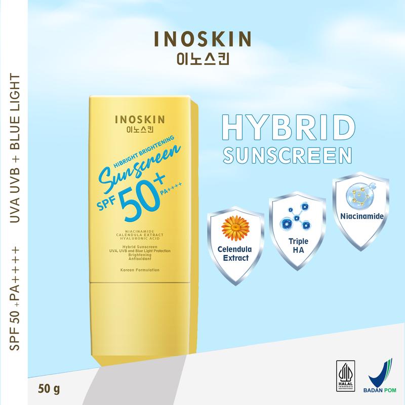 InoSkin Hibright Brightening Sunscreen Cream 50mL - Shop | Tokopedia