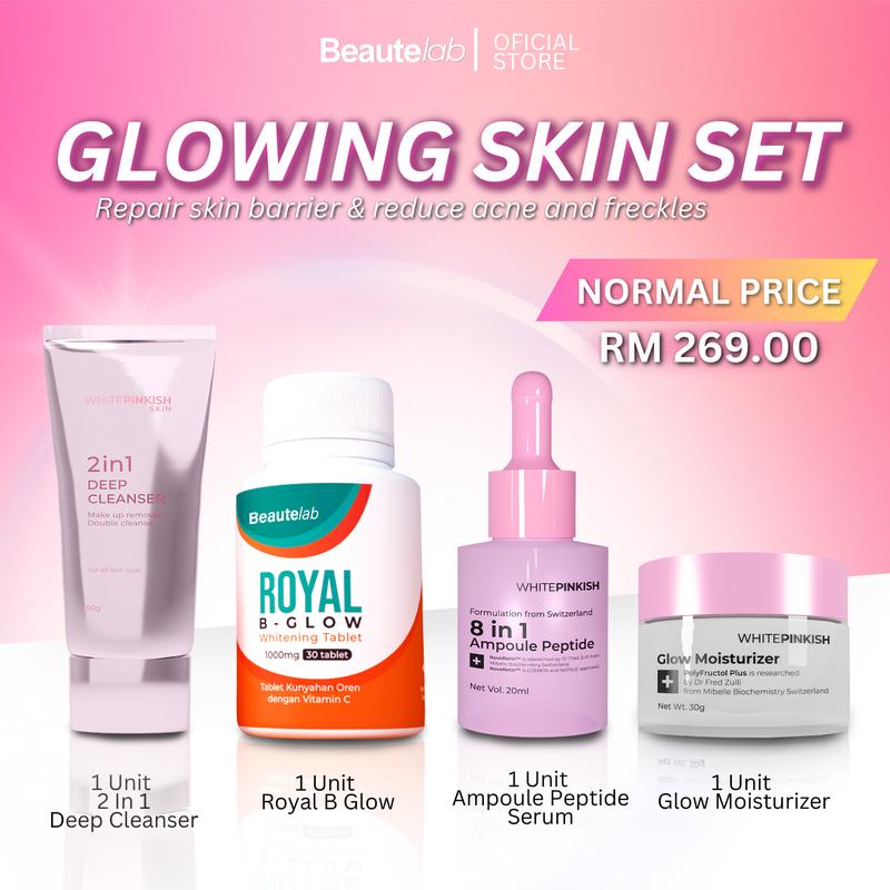 Royal B-Glow Glowing Skin Set ( Royal B-Glow + 8 in 1 ampoul - TikTok ...