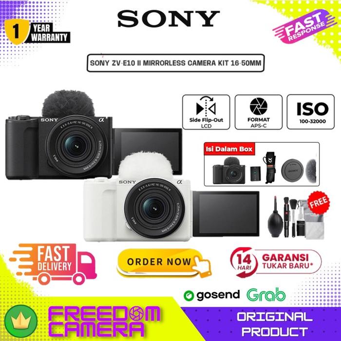 Jual Sony ZV-E10 II Kit 16-50mm II Mirrorless Camera Sony ZVE10 ZVE 10 ...