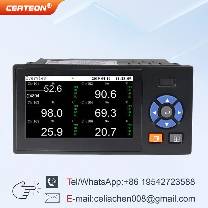Jual R6200 Paperless Data Logger Recorder 6‑Channel Temperature ...