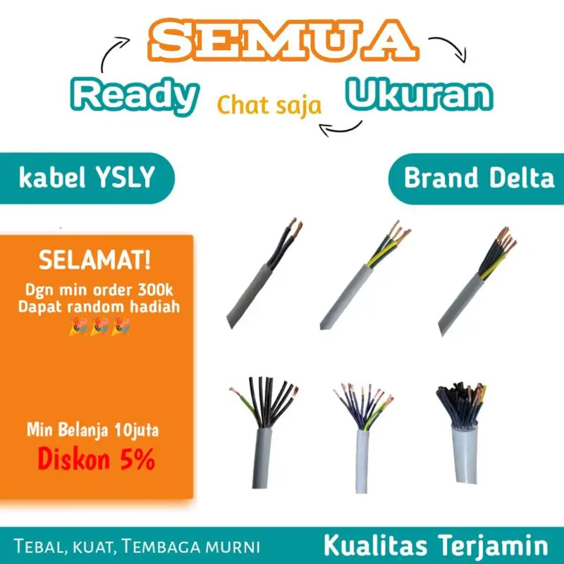KABEL KONTROL YSLY-JZ (DARI UK 3X0,5 - 3X2,5 MM2) / YSLY-JZ 3X0,5 ...