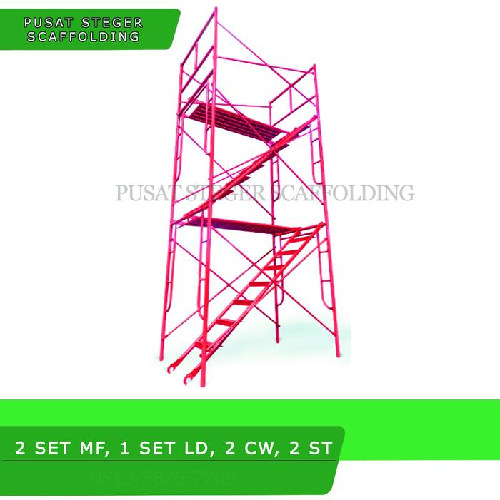 Jual DUA SET SCAFFOLDING SATU SET LADDERFRAME DUA TANGGA DUA CATWALK ...