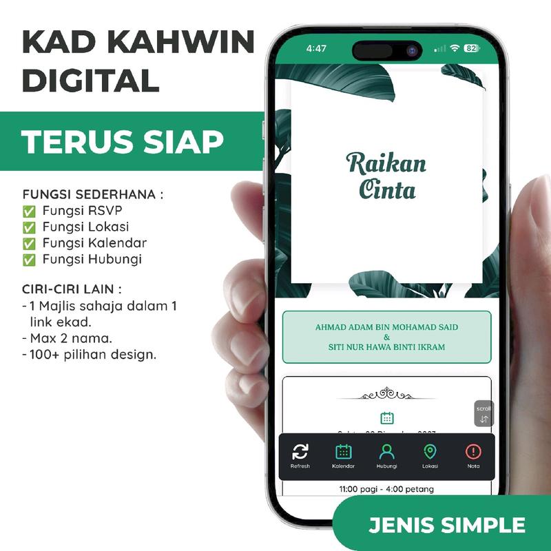 Kad versi Simple invitation card - TikTok Shop Malaysia