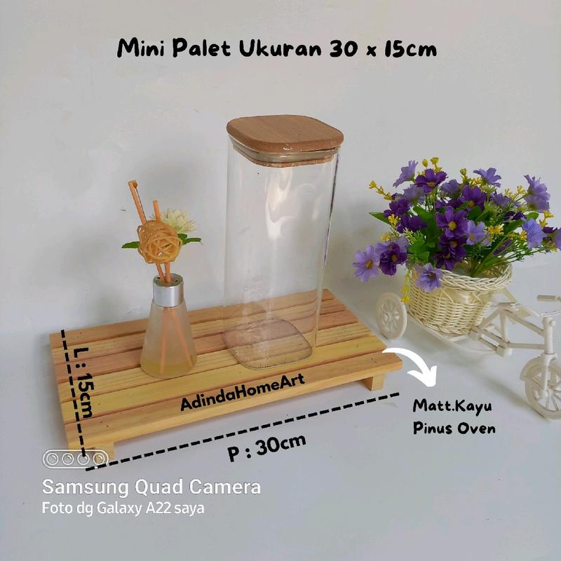 Mini Palet 30x15 Kayu Pinus Clear Glossy Anti Jamur || Tatakan - Shop ...