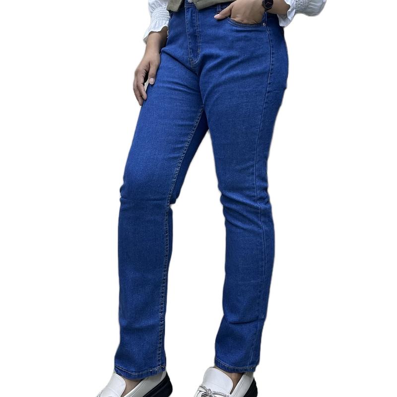 Ladies Plain Straight leg cut jeans Mid waist Denim Ready stocks ...