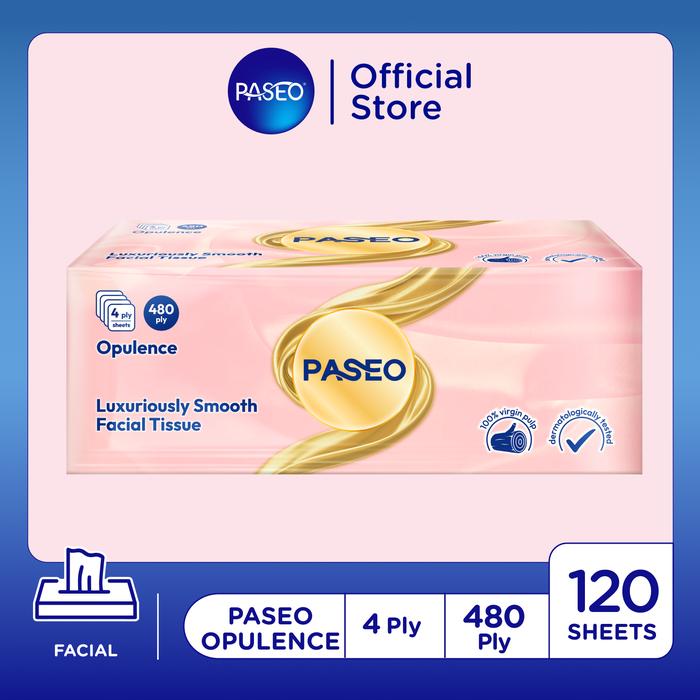 Promo NEW 4 Ply! Paseo Luxury Facial Tissue 480ply Smooth Tisu Wajah ...