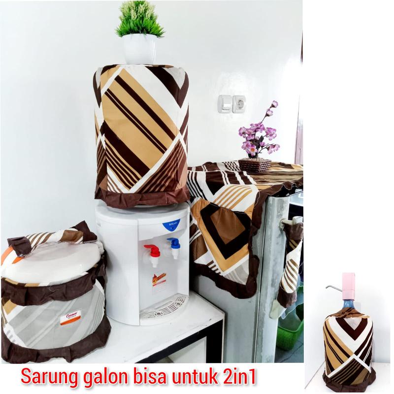 SARUNG GALON TU TUP KULKAS COVER MAGICOM 1 SET 3IN1 ANEKA MOTIF BANYAK ...