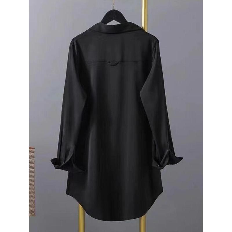 Silky Smooth Smooth Idle Style Loose Slimming Shirt French Gentle ...