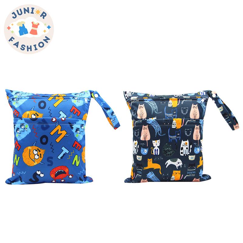 Baby Diaper Bag Wet bag with Double Zipper, Printed, Waterproof ...