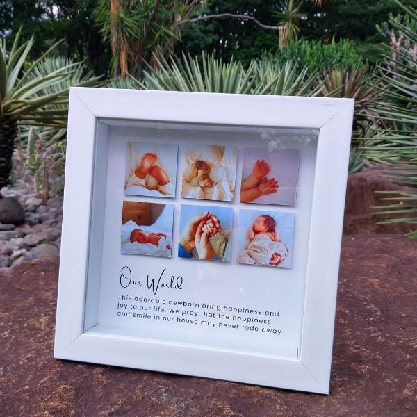 GRIDA frame foto kolase 3D popup baby born gift custom hadiah bayi ...