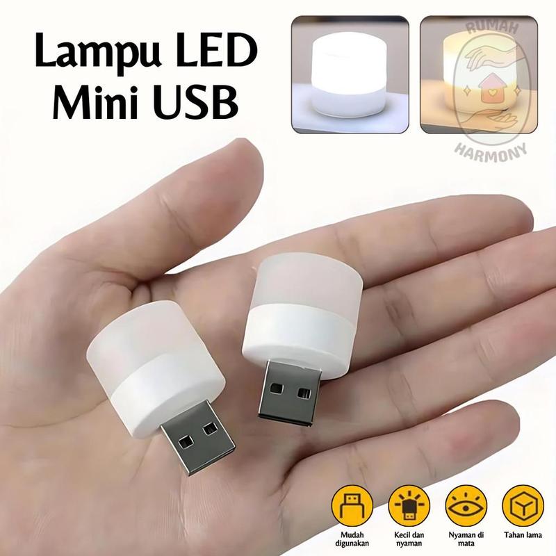 Mini USB Lampu LED Bulat Lampu Baca Lampu Tidur Emergency Night - Shop ...