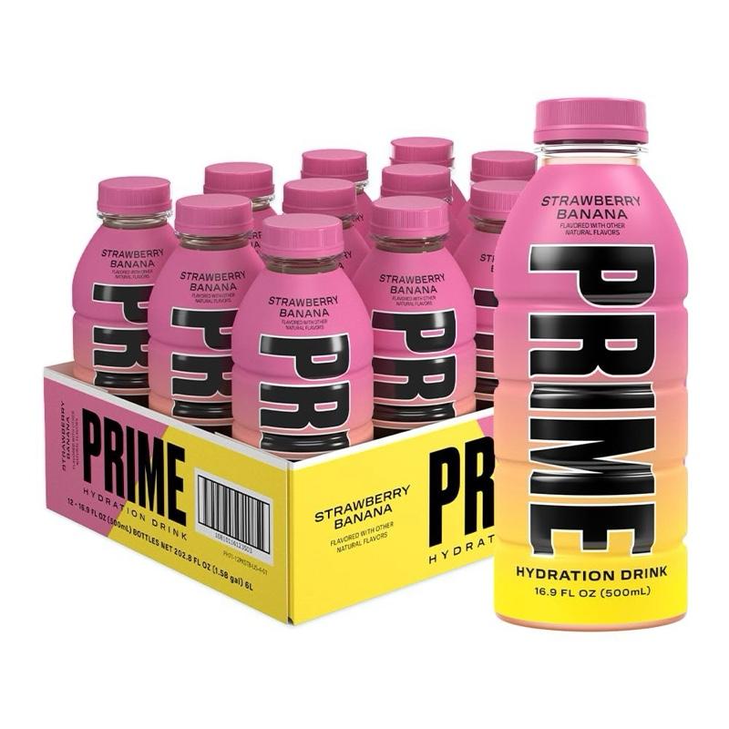 PRIME STRAWBERRY BANANA Original Prime Hydration Drink 500ml - TikTok ...
