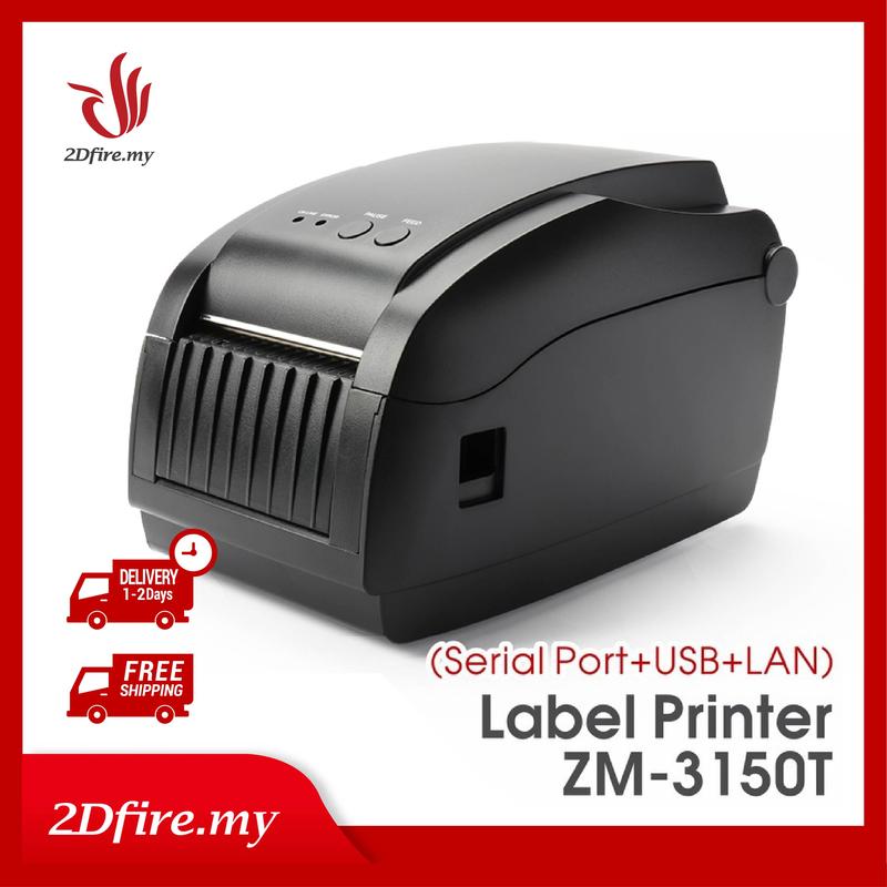 2Dfire Thermal Barcode Label Printer（Serial Port+USB+LAN) ZM-3150T ...