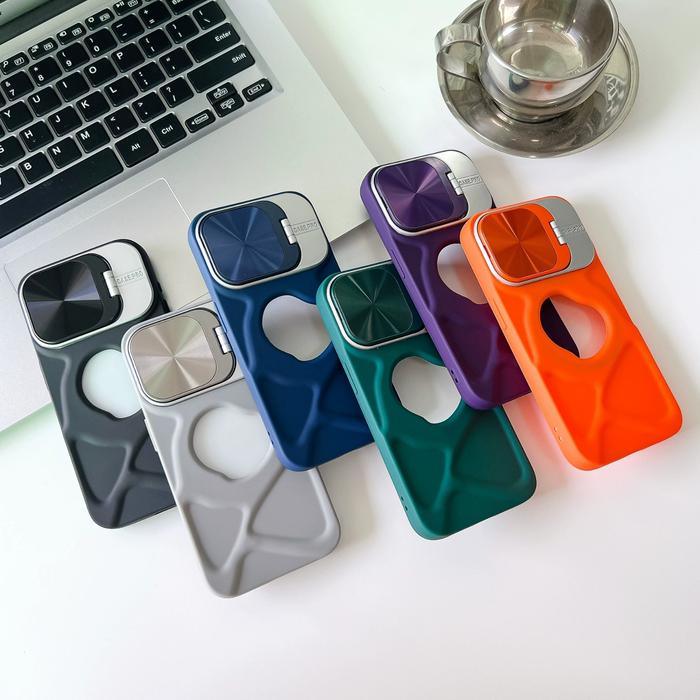 Jual ES501 Case Magsafe Macaron With Standable Camera full Cover ...