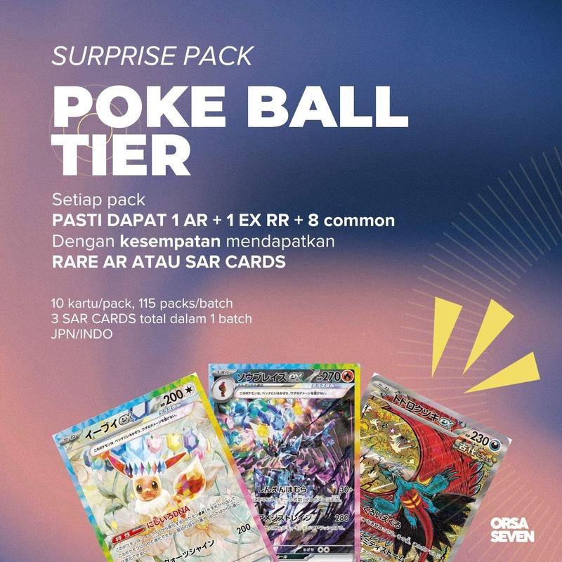 Surprise Pack Pokemon Poke Ball Tier - Shop | Tokopedia