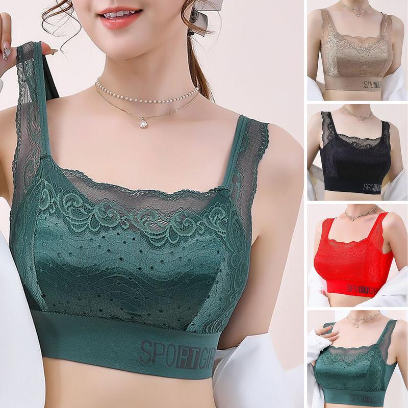Contoured Shape Bra Floral Lace Plus Size Wireless Push Up Bra - TikTok ...
