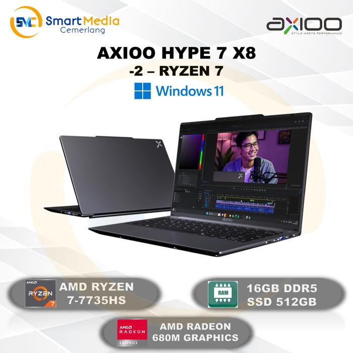 Promo Laptop AXIOO HYPE 7 X8|AMD Ryzen 7-7735HS|16GB DDR5|512GB SSD|14 ...
