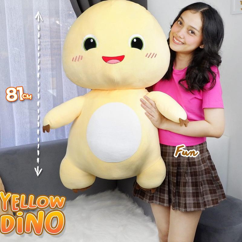 Boneka DON DON Dino Kuning Jumbo Squishy Yellow Dinosaurus Lucu Mainan ...