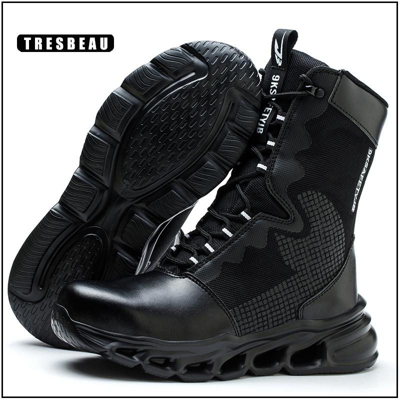 Men's boots high top protection boots steel head anti-smashing - TikTok ...