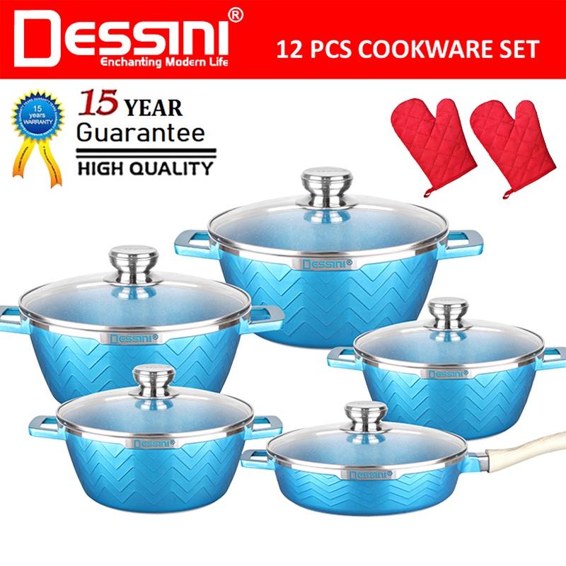 ORIGINAL - DESSINI ITALY WSB-12-S Die Cast Aluminium 12 Pcs Casserole ...