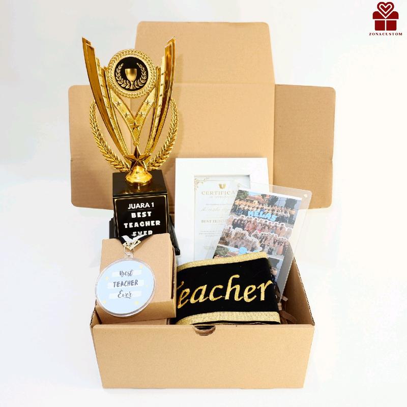 Hampers Custom Sertifikat Kado Guru Gift Teacher Best Teache - Shop ...
