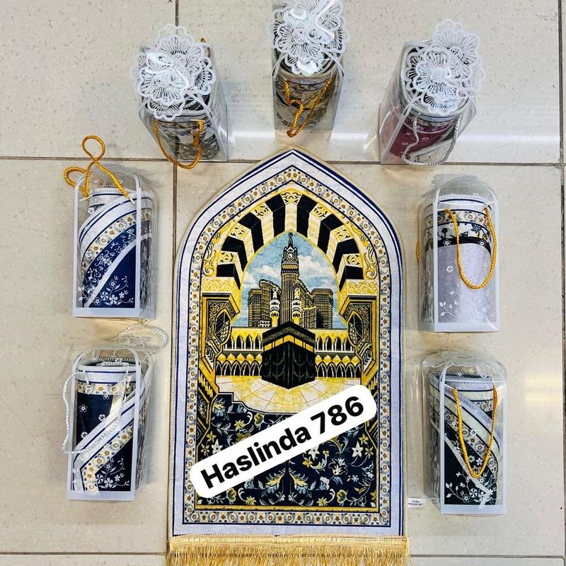 1 Set(10pcs) Sejadah Muka Panjang With Bag 35x60cm Viral Shining ...