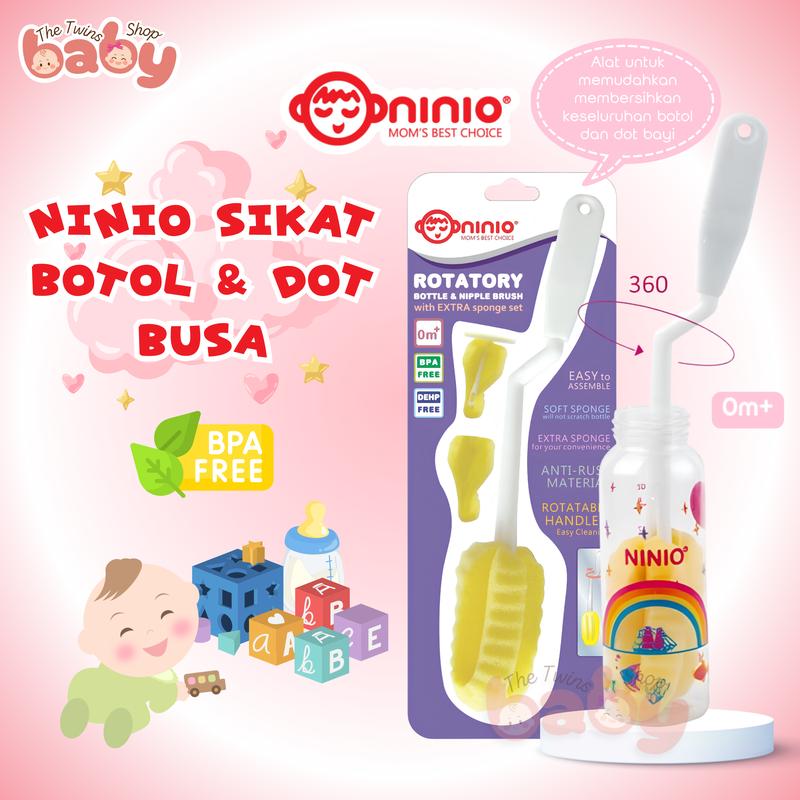 Ninio Rotatory Bottle & Nipple Brush RB-6001 | Sikat Pembersih - Shop ...