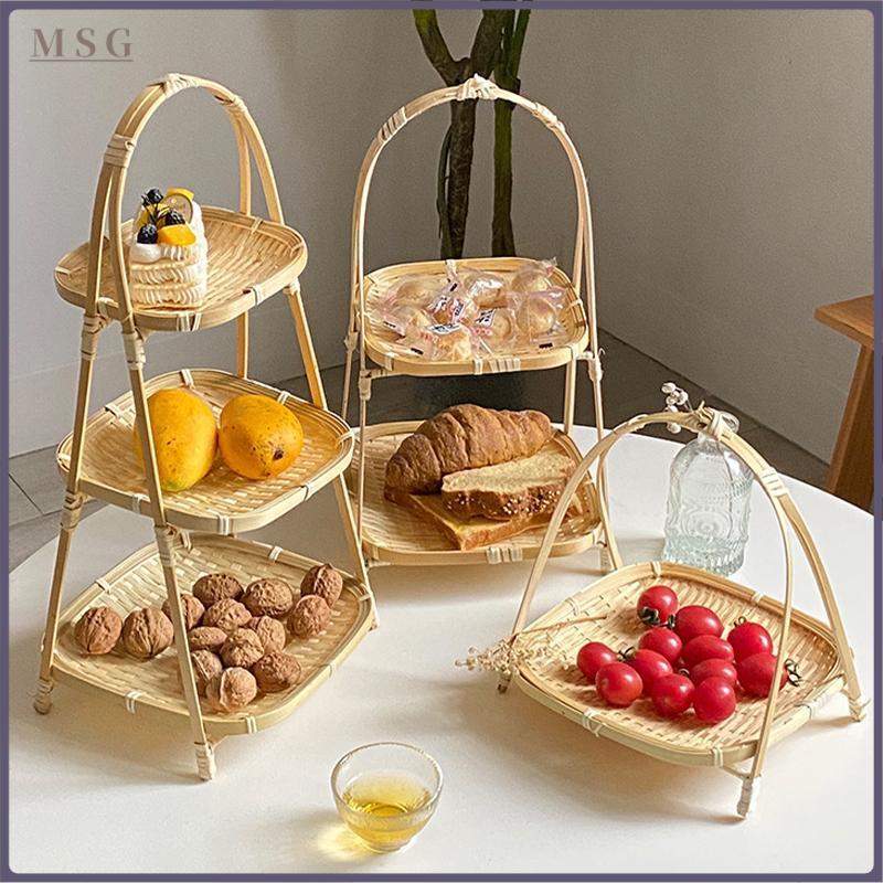 Bakul buluh mudah alih persegi bulat, dulang hidangan makana - TikTok ...